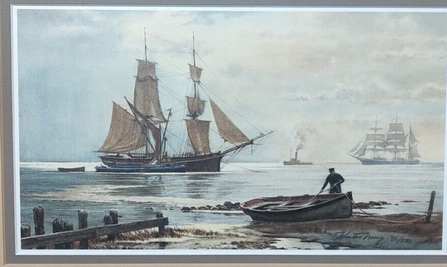 Victor Mays Signed Limited Edition Print 1986 Framed Collier Brig and ...