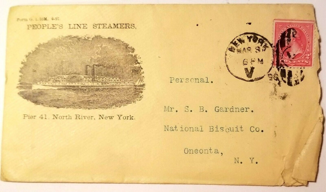 Vintage Postal Envelope Cover 1898 Nabisco National Biscuit Co Drew ...