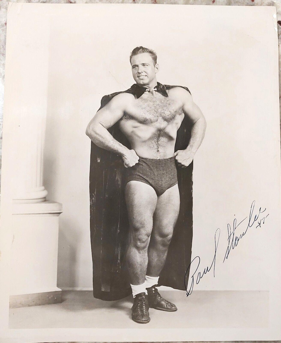 Paul Steve Stanley Mr. America Wrestler Signed Photo 1947 Vintage Original 8X10 - Etsy