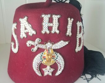 Shriners Jeweled Fez - Etsy