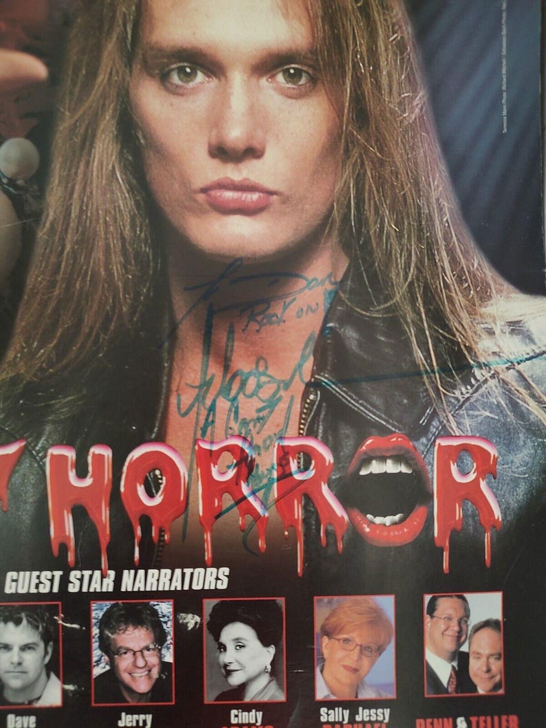 Rocky Horror Poster Placard 2001 Terrence Mann Signed Sebastian Bach ...