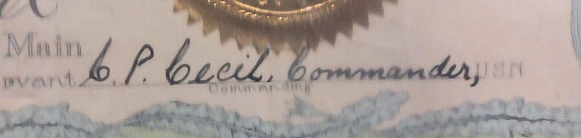 Solemn Mysteries Ancient Order of Deep 1937 Uss Cummings Signed Admiral ...