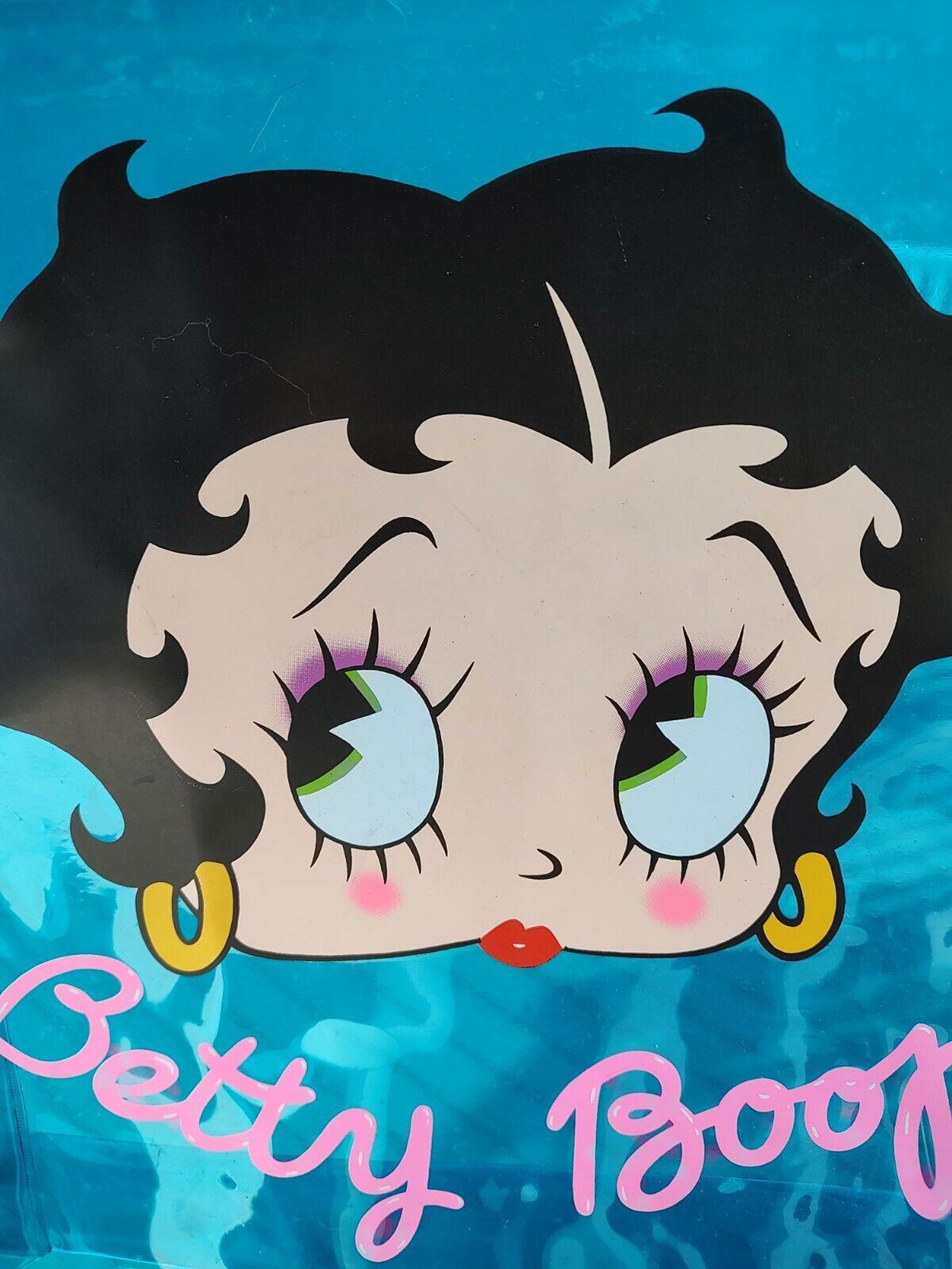 Betty Boop Blue Tote Bag Trocadero San Francisco Pvc Large 17X15 ...