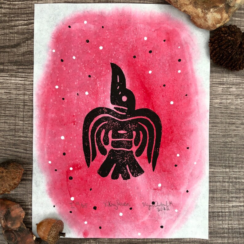 Viking Raven Block Print Norse Ragnar Lothbrok Great Heathen - Etsy