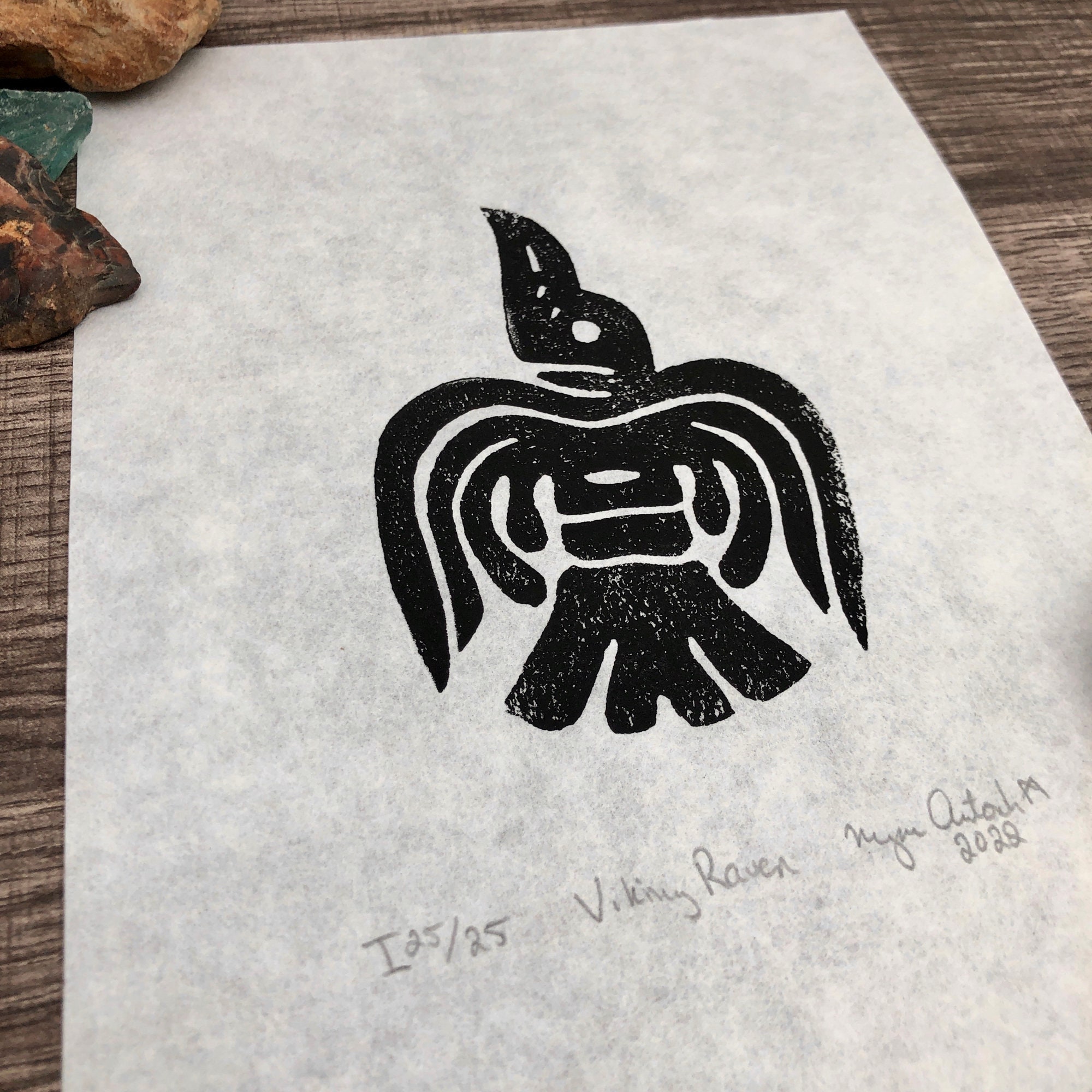 Viking Raven Block Print Norse Ragnar Lothbrok Great Heathen - Etsy