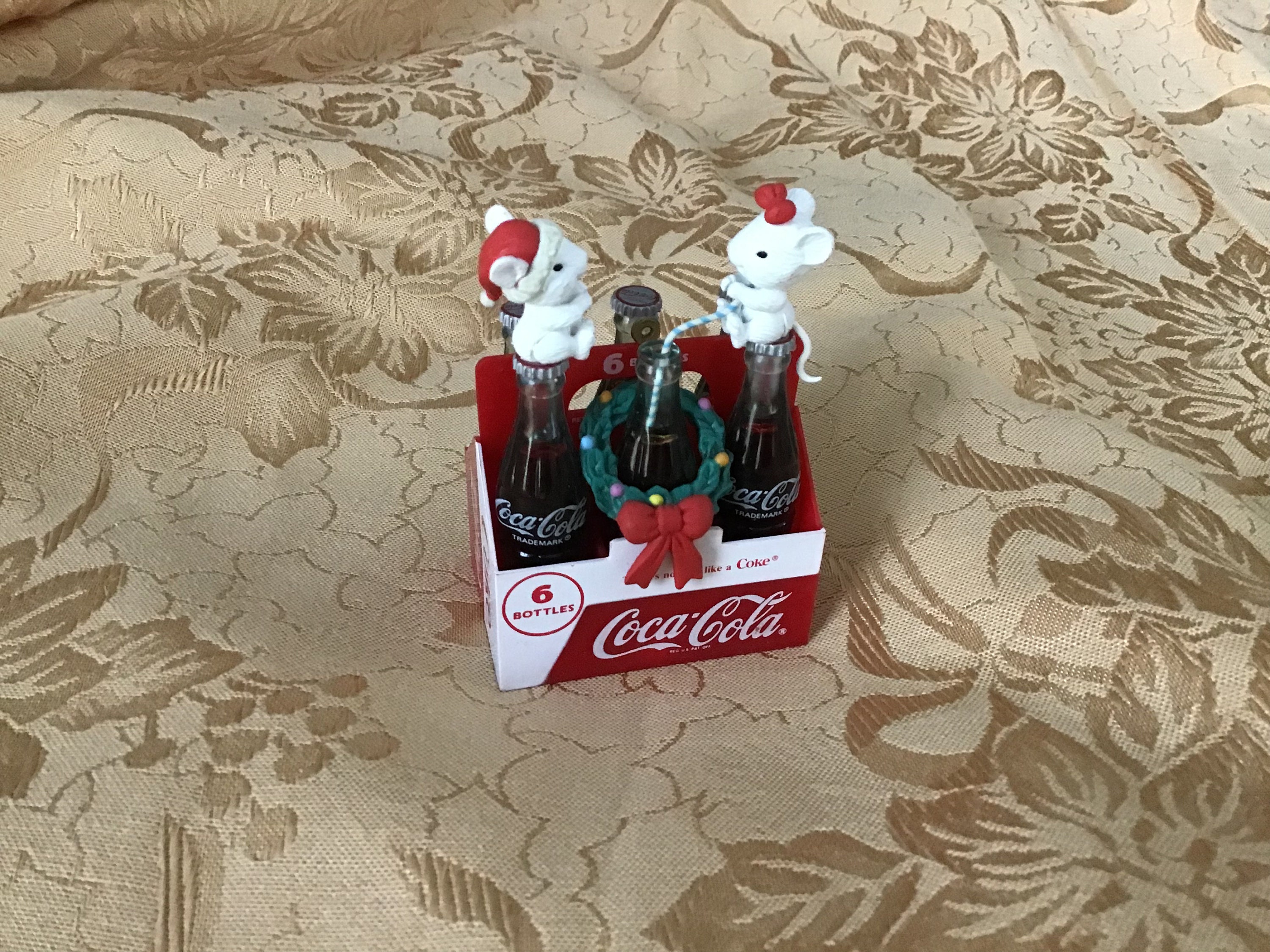 1991 Coca Cola Christmas Ornament Mice on Carton of Coke - Etsy