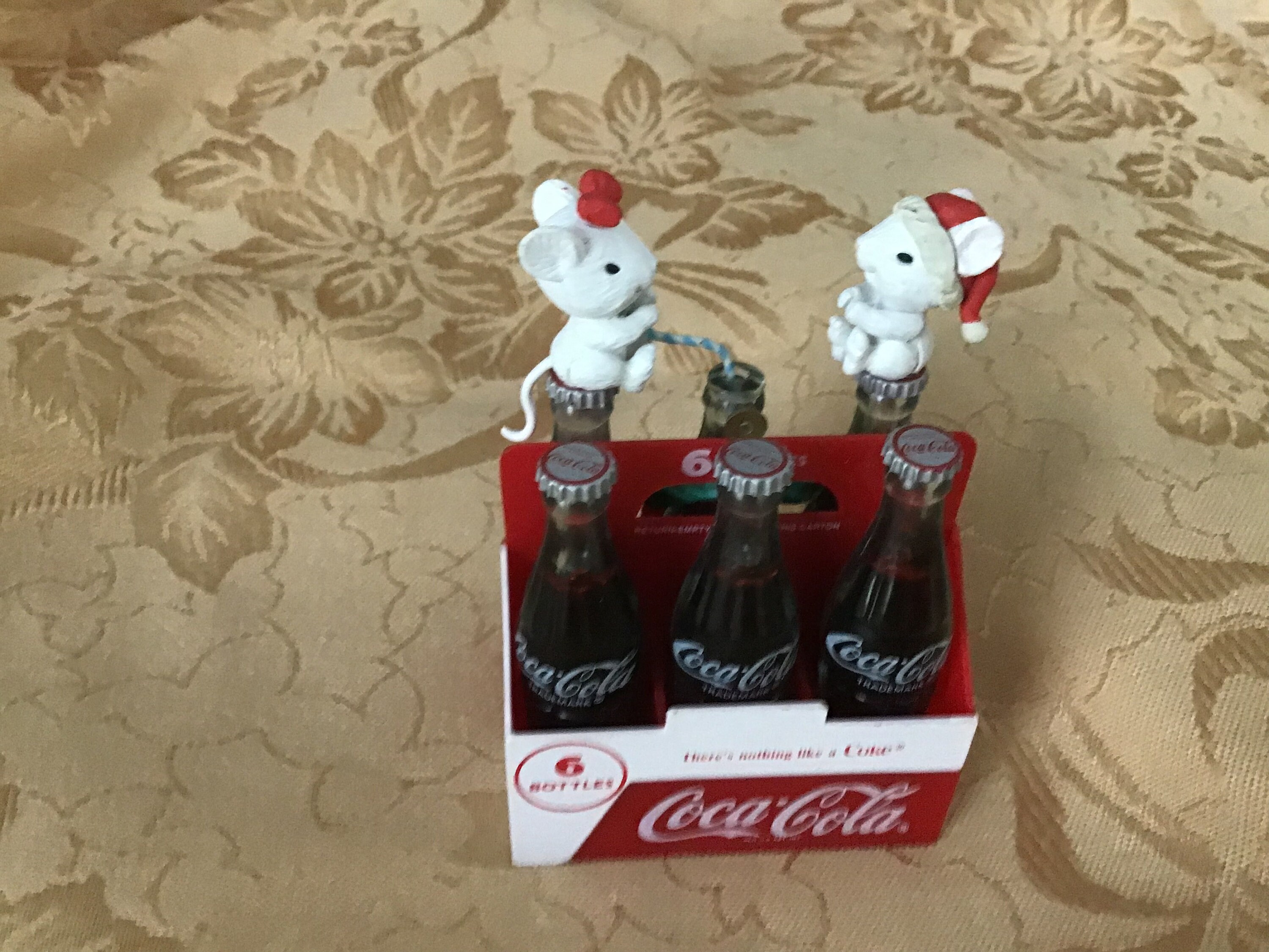 1991 Coca Cola Christmas Ornament Mice on Carton of Coke - Etsy