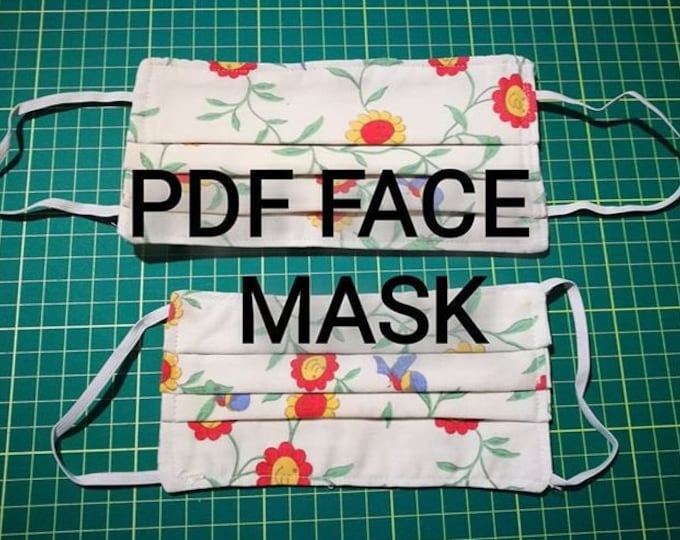 Face Mask Pattern PDF, Face Mask Sewing Pattern Pdf, How to Make a Face ...