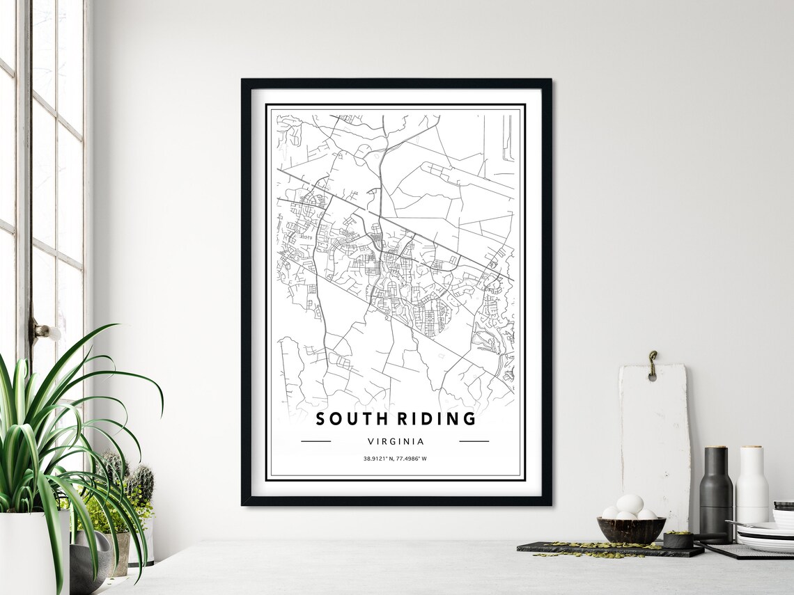 South Riding VA Map Print South Riding Map South Riding Map | Etsy