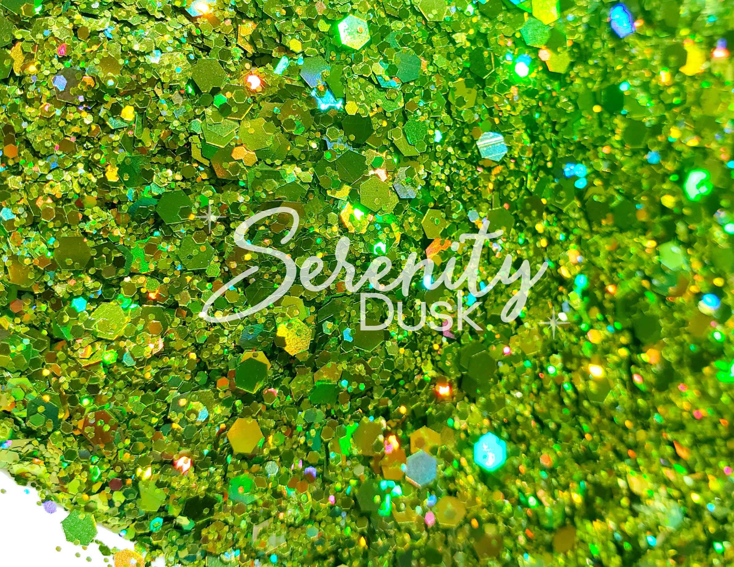 Lime Green Glitter Background
