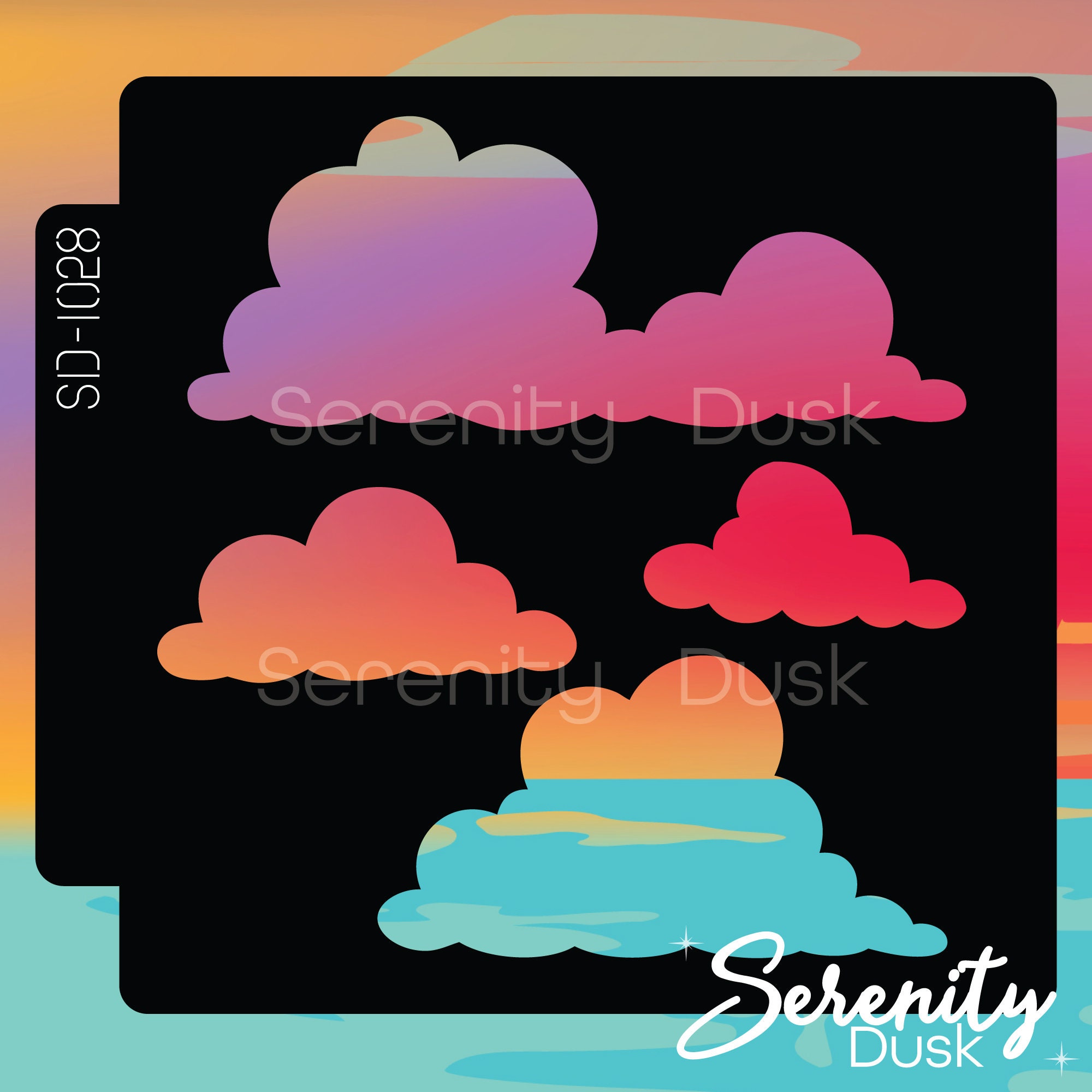 Clouds Stencil Cloudy Day Stencil Sky Stencil Reusable - Etsy