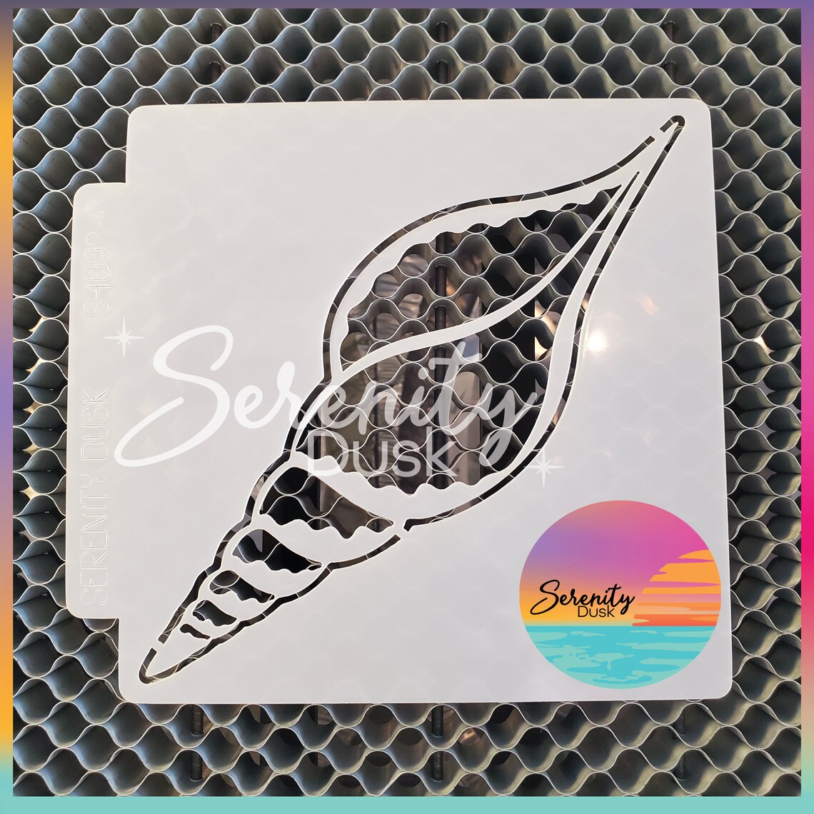 Seashell Stencil Sea Shell Stencil Reusable Stencil Sea - Etsy