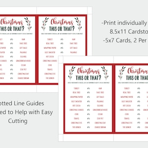 Holiday Party Games, Christmas Printable Games, Christmas This or That ...