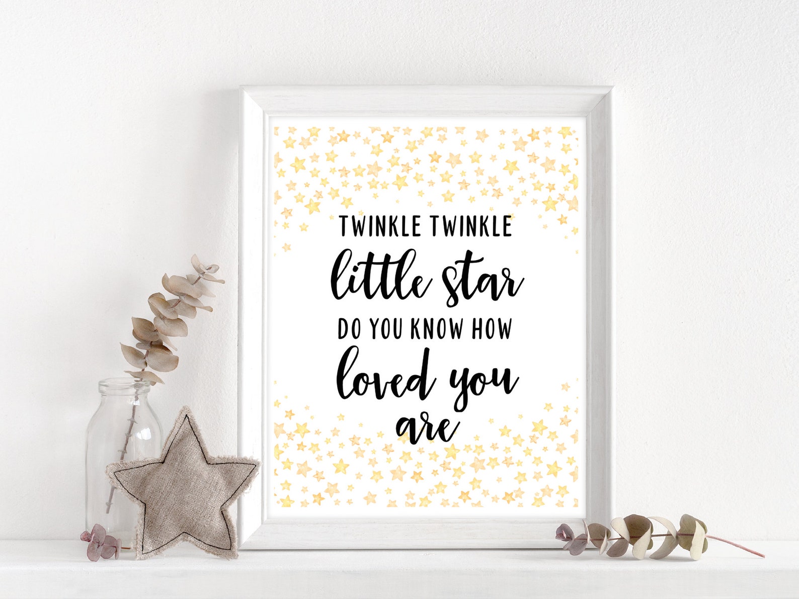 Twinkle Twinkle Little Star Nursery Art Set of 3, Nursery Wall Art ...