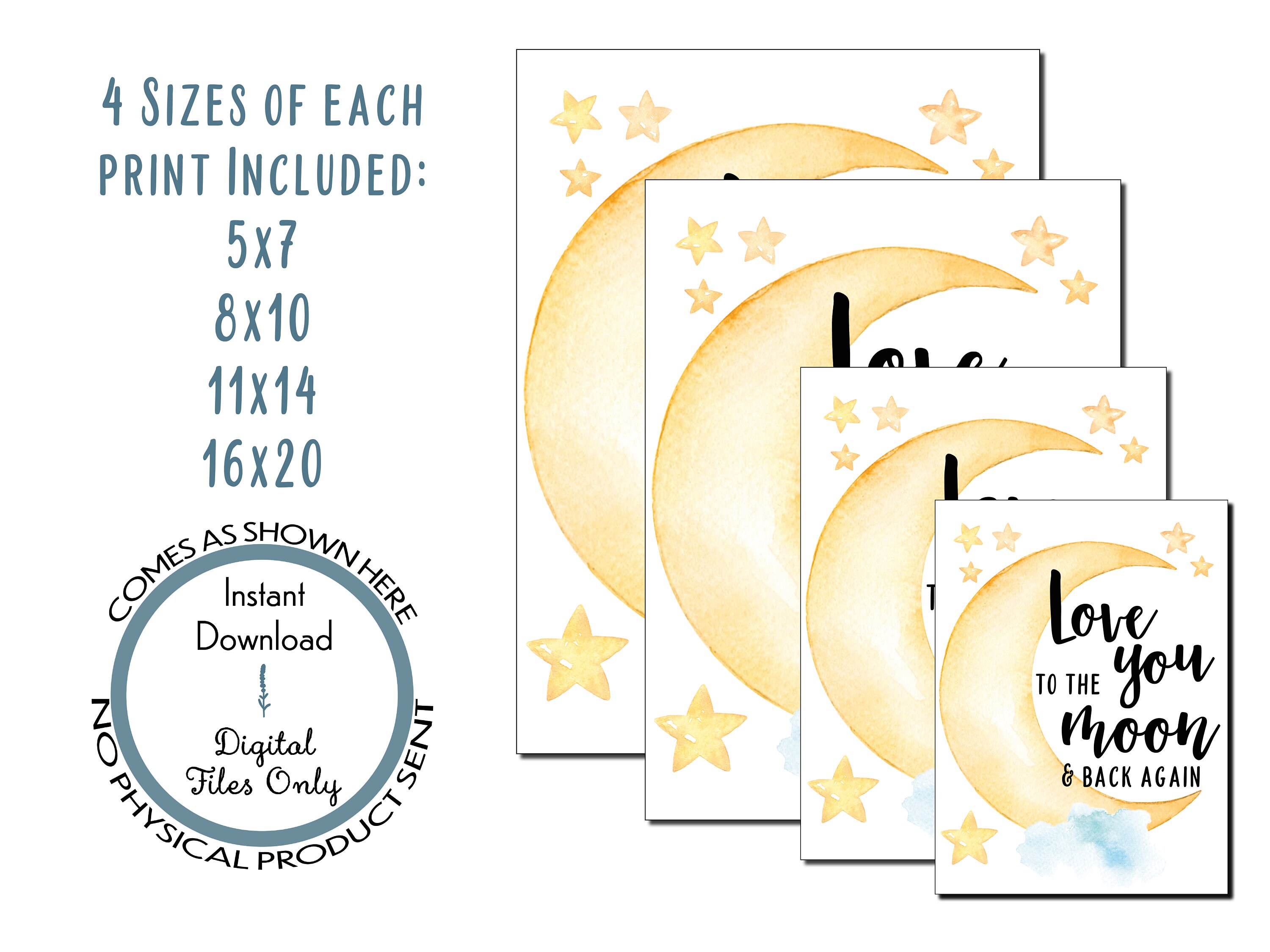 Twinkle Twinkle Little Star Nursery Art Set of 3, Nursery Wall Art ...