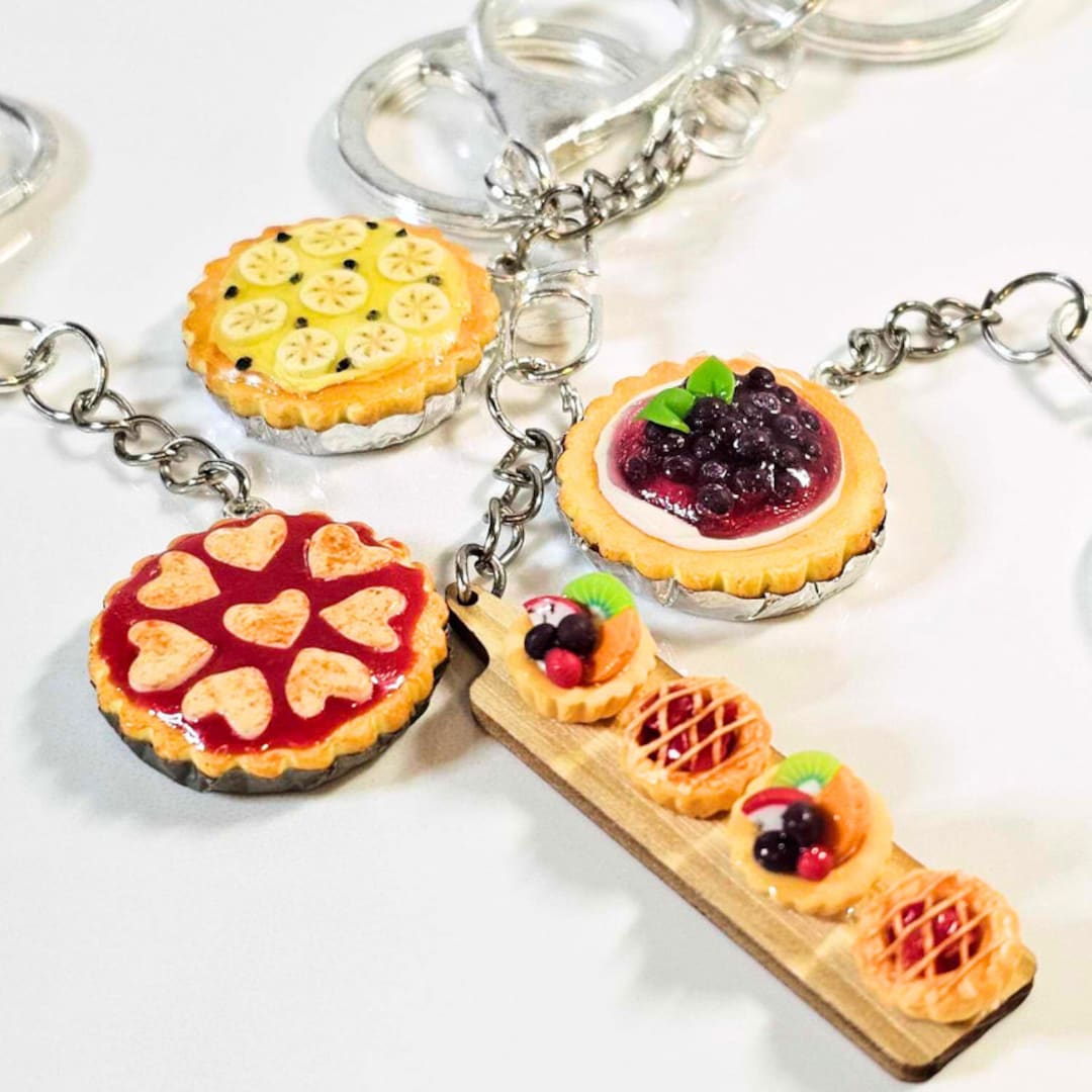 Pie & Tart Keyring, Polymer Clay Keyring, Lobster Keyring, Food Charm ...