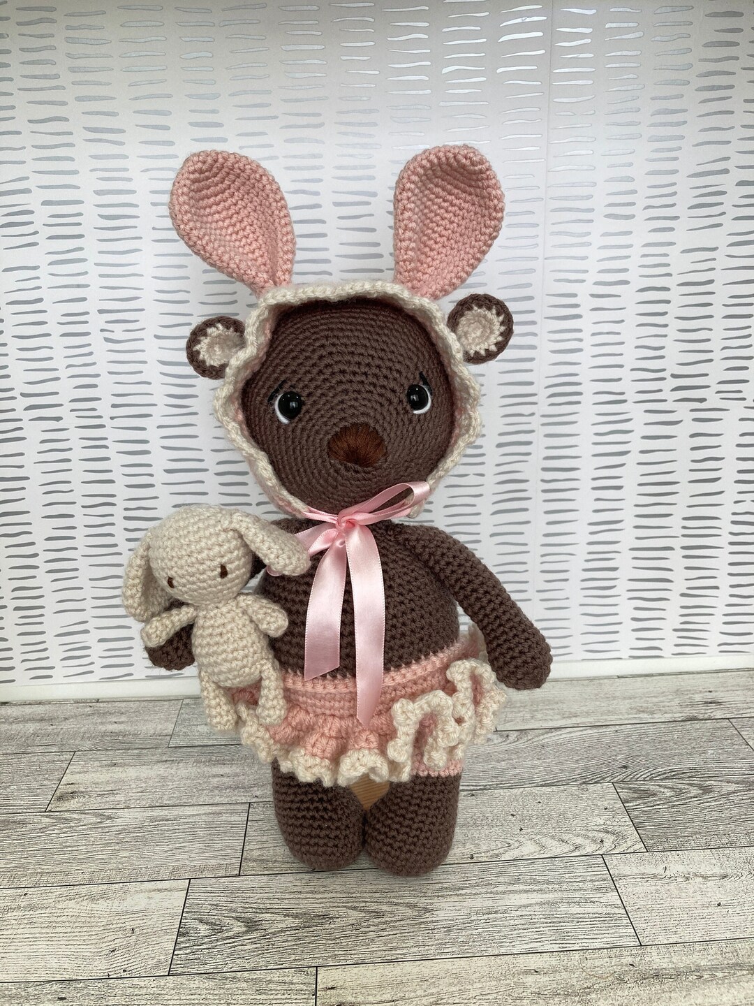 Teddy Bear in Bunny Costume - Etsy