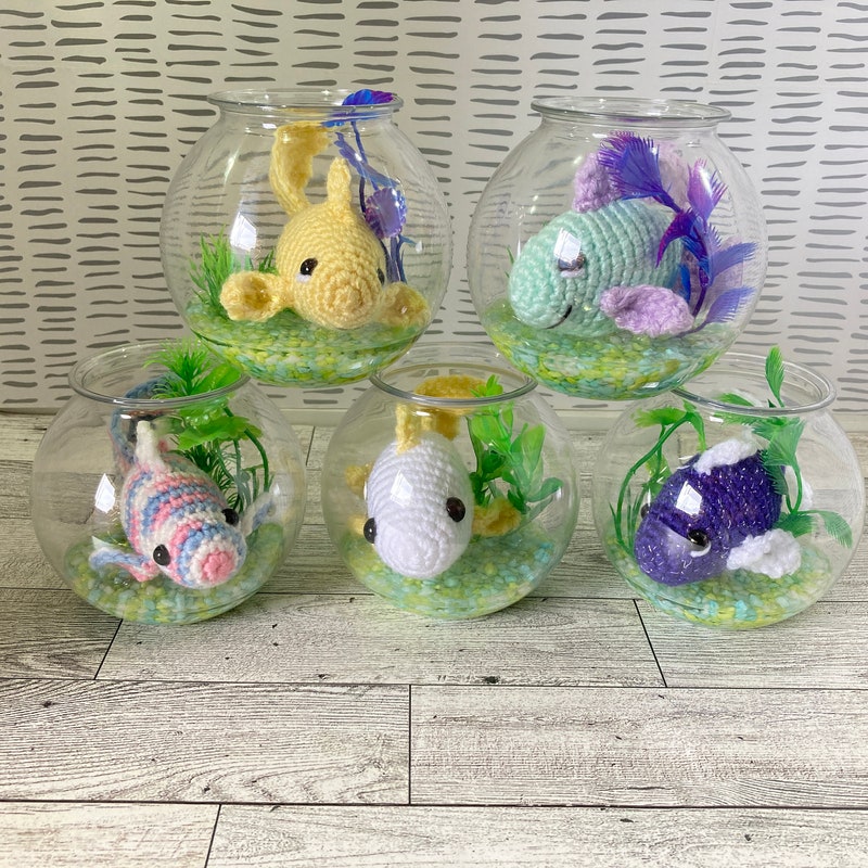 Crochet Fish in Jar - Etsy