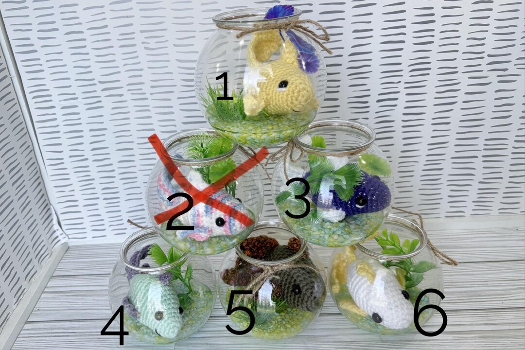 Crocheted Fish in a Bowl - Etsy