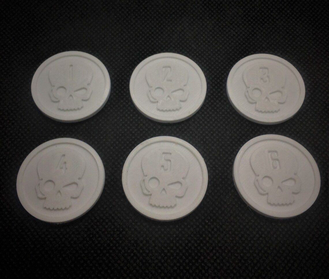 Skull Token Objective Marker Wargaming Token 40mm Objective | Etsy