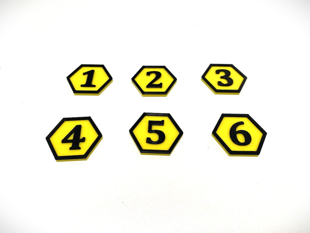 Objective Markers, Wargaming Tokens, Hex Objective Marker, Hexagonal ...