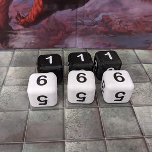 Weighted D6 Dice 6-sided Loaded Die 3D Printed Lucky and Cursed - Etsy