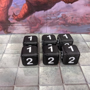 Weighted D6 Dice 6-sided Loaded Die 3D Printed Lucky and Cursed - Etsy