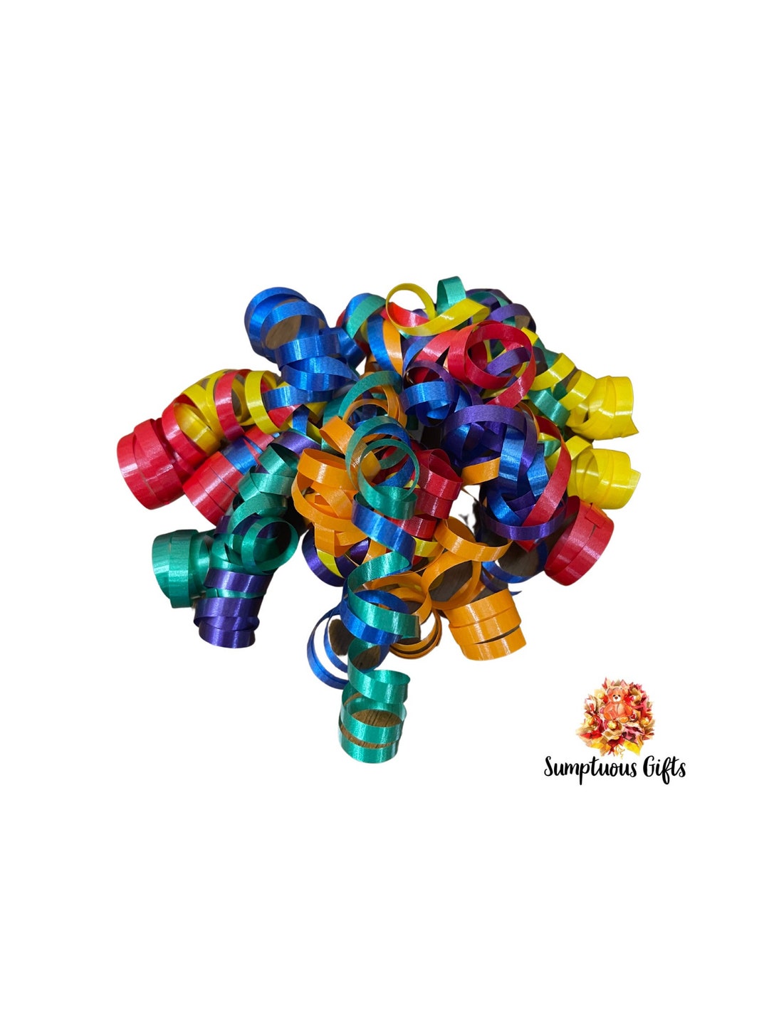 Rainbow Color Themed Curly Gift Bow - Gift Topper - Birthday - Special ...