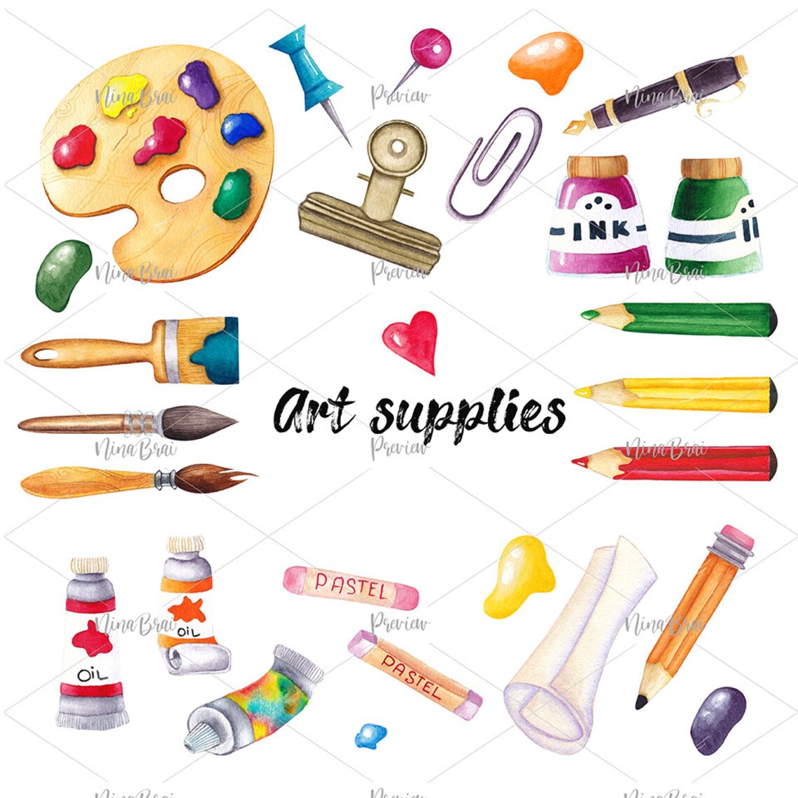 Watercolor Stationery School Clipart. Teacher Clipart. Back to - Etsy