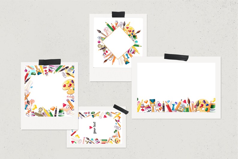 Watercolor Stationery School Clipart. Teacher Clipart. Back to | Etsy