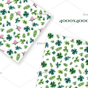 Watercolor Clover Clipart, St Patricks Day Clipart, Shamrock Clipart ...