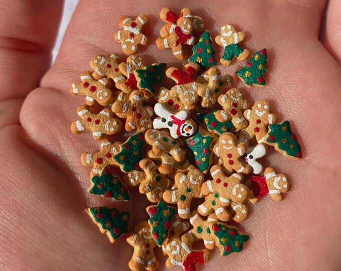Micro Gingerbread Men and Christmas Holiday Cookies Great for 1:12 1/12 ...