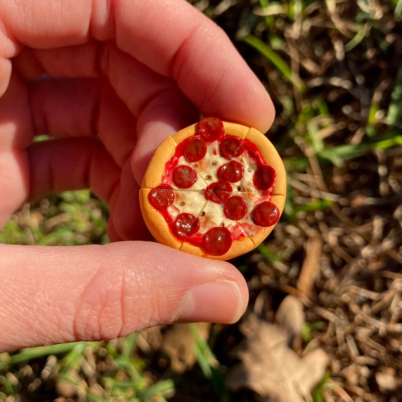 Miniature Pizza With Slices for Dollhouse Mini Polymer Clay - Etsy