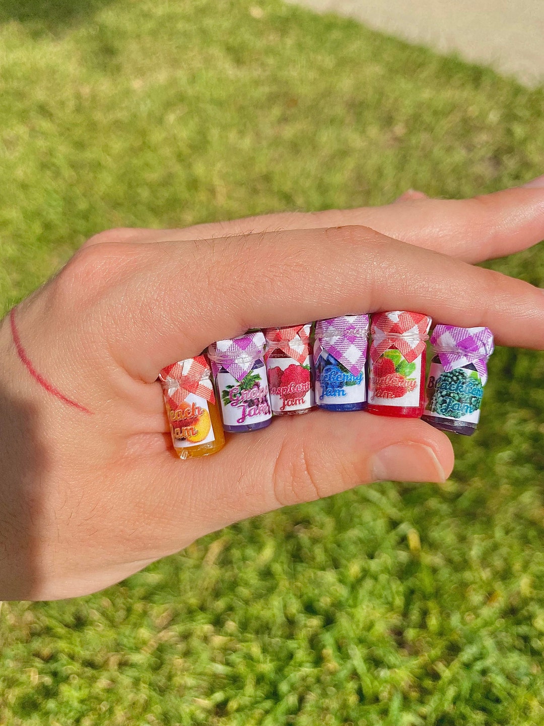 Miniature Jam Jelly Jars for Dollhouse Dolls 1/12 1/8 1/6 Scale Mini ...