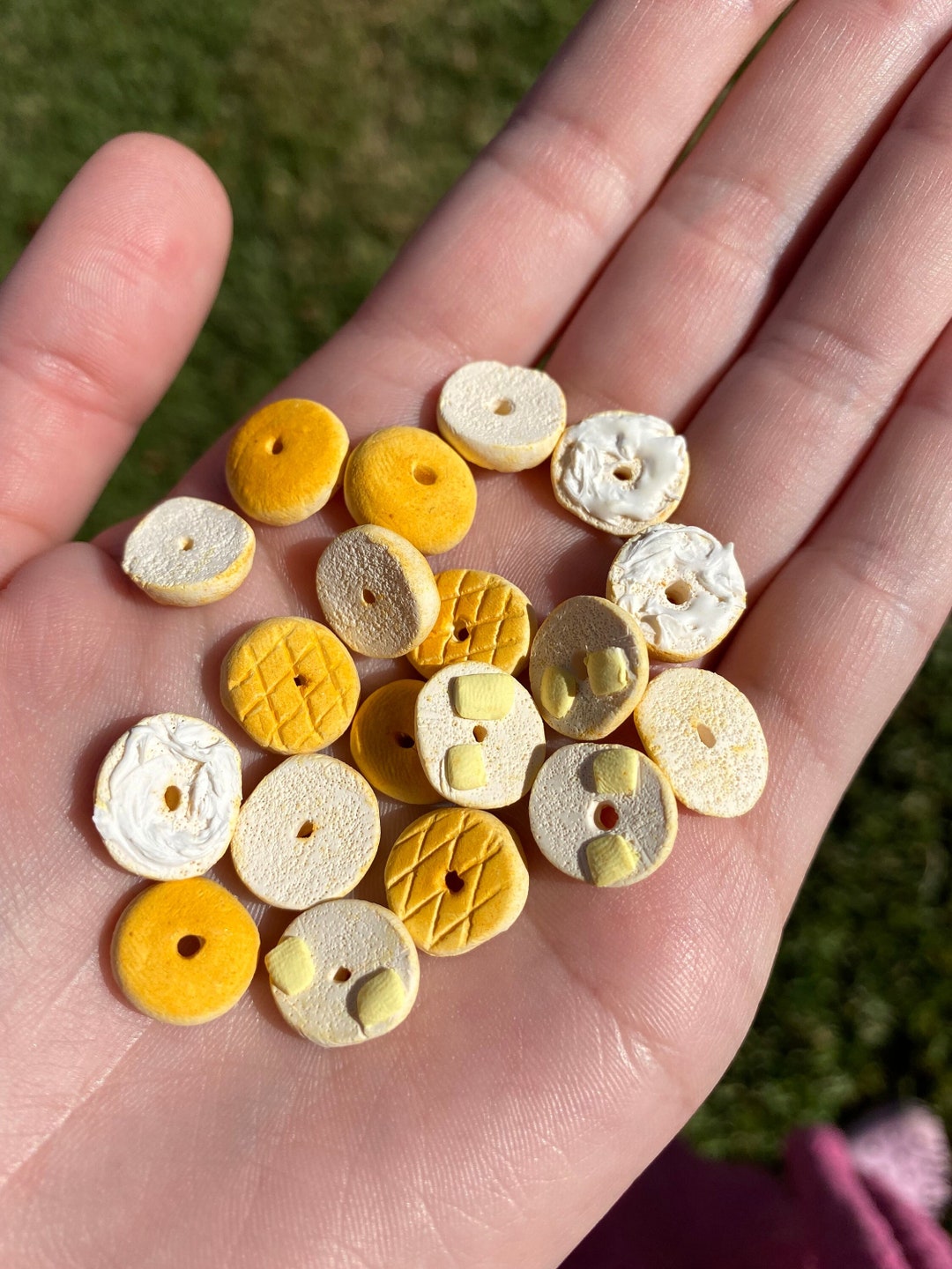 Miniature Dollhouse Bagels Breakfast With Butter or Cream Cheese ...