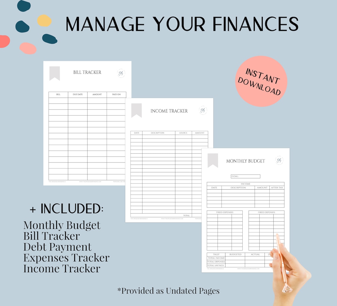 Printable Life Planner Binder, Productivity Workbook, Instant Download ...