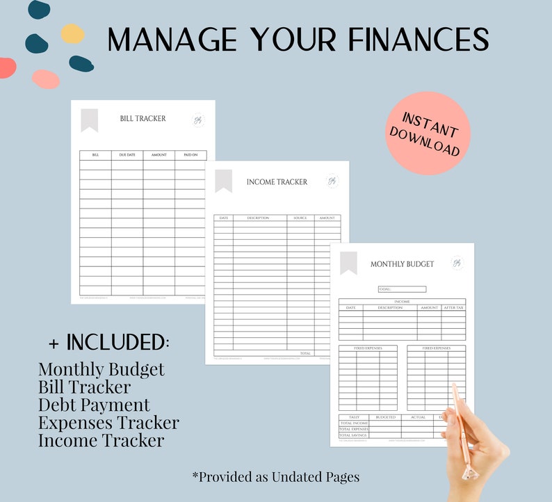 Printable Life Planner Binder, Productivity Workbook, Instant Download ...