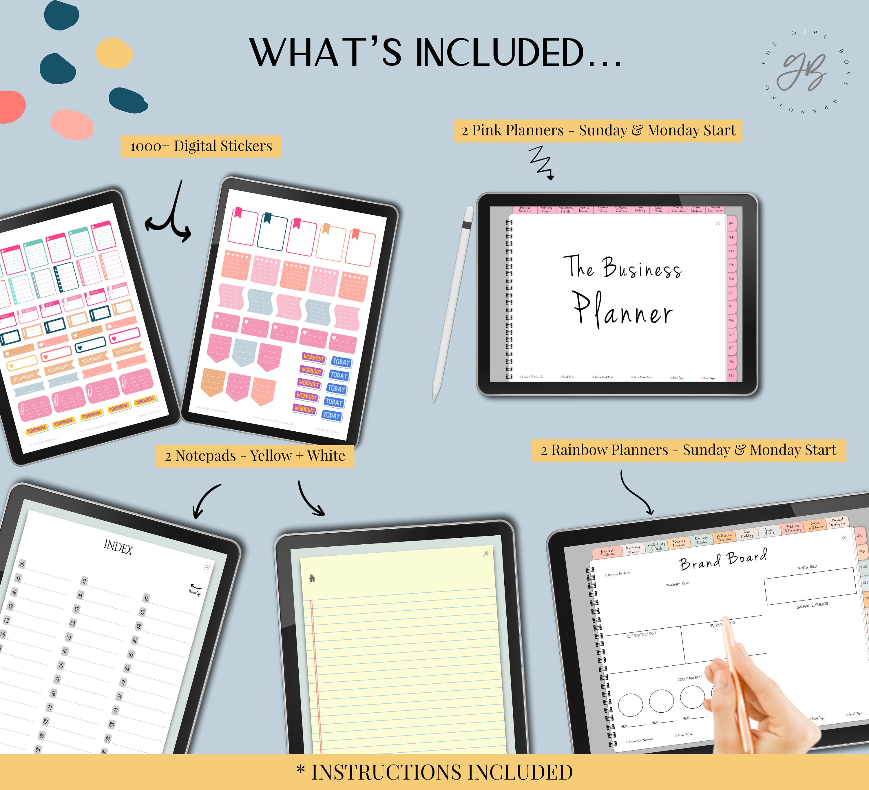 Digital Business Planner, Undated Small Business Digital Journal for ...