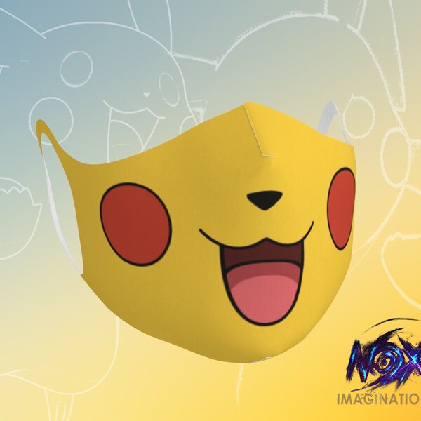 Pikachu Mask Child - Etsy