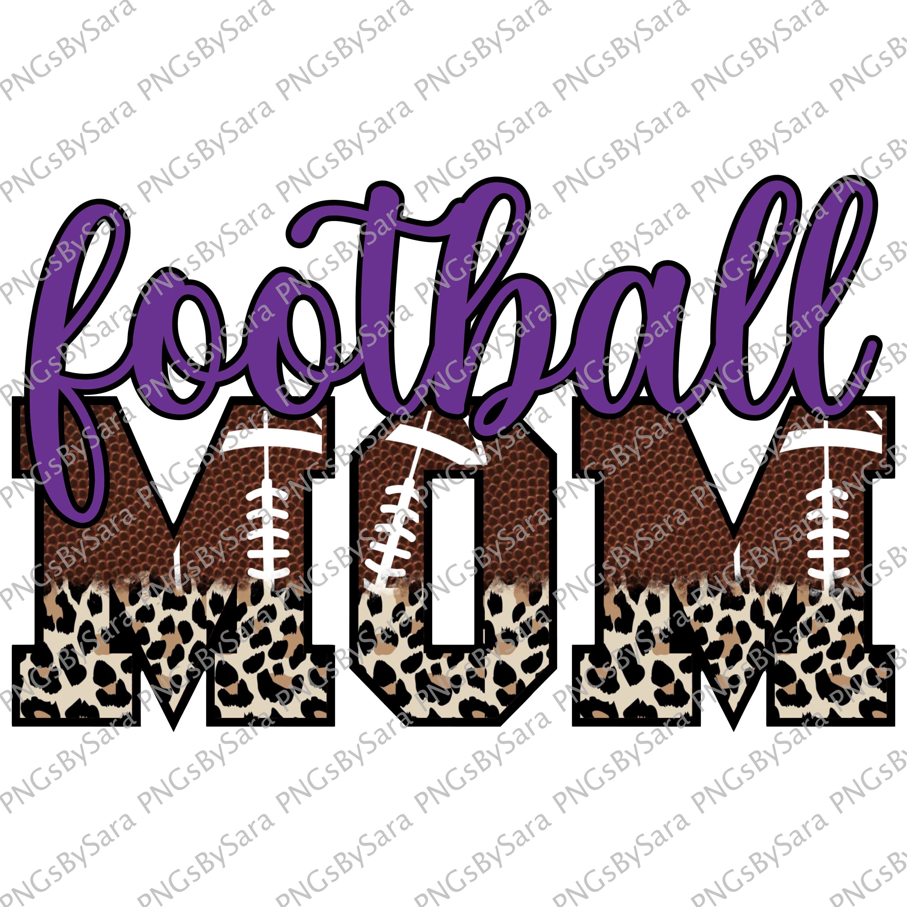 Football Mom Leopard Purple PNG Image Sublimation PNG Png - Etsy