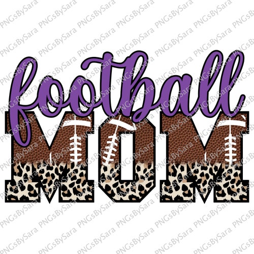 Football Mom Purple PNG Sublimation Design Downloads - Etsy