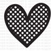 Polka Dots Heart Svg, Heart SVG, Sketch,hand-drawn Heart Svg,valentine ...