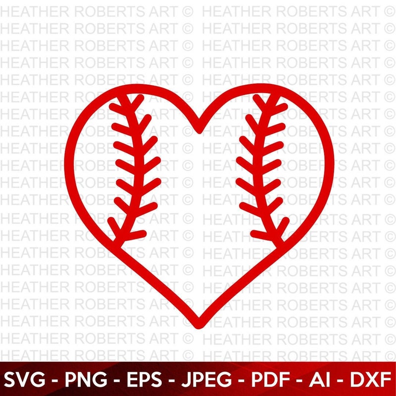 Baseball Heart - Etsy