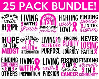 Cancer Awareness Mega Bundle Svg, Cancer Svg, Breast Cancer Svg ...