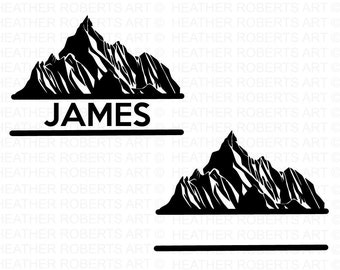 Mountain Silhouette SVG, Landscapes Wilderness Nature Cut Files for ...