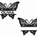 Butterfly Split Monogram Svg, Butterfly SVG, Butterfly Silhouette ...