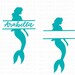 Mermaid Split Monogram Svg, Mermaid SVG, Mermaid Clipart SVG, Cute ...