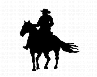 Cowboy Silhouette SVG, Cowboy Clipart PNG , Cowboy Svg, Wild West ...