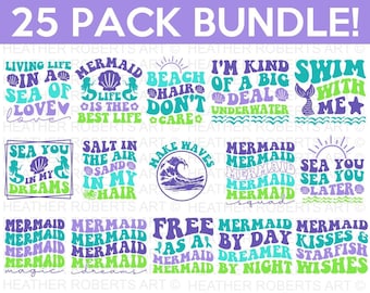 Mermaid School SVG Bundle, Summer Svg, Magical SVG Bundle, Mermaid ...