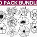 Flower Svg Bundle, Rose Svg, Sunflower Svg, Floral Bouquet PNG, Flowers ...